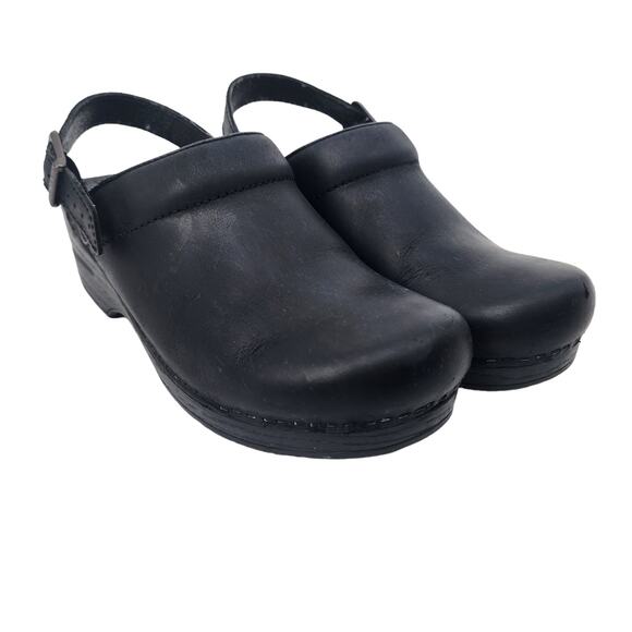 Dansko | Shoes | Dansko Ingrid Black Oiled Comfort Mule Clog Shoe Size ...